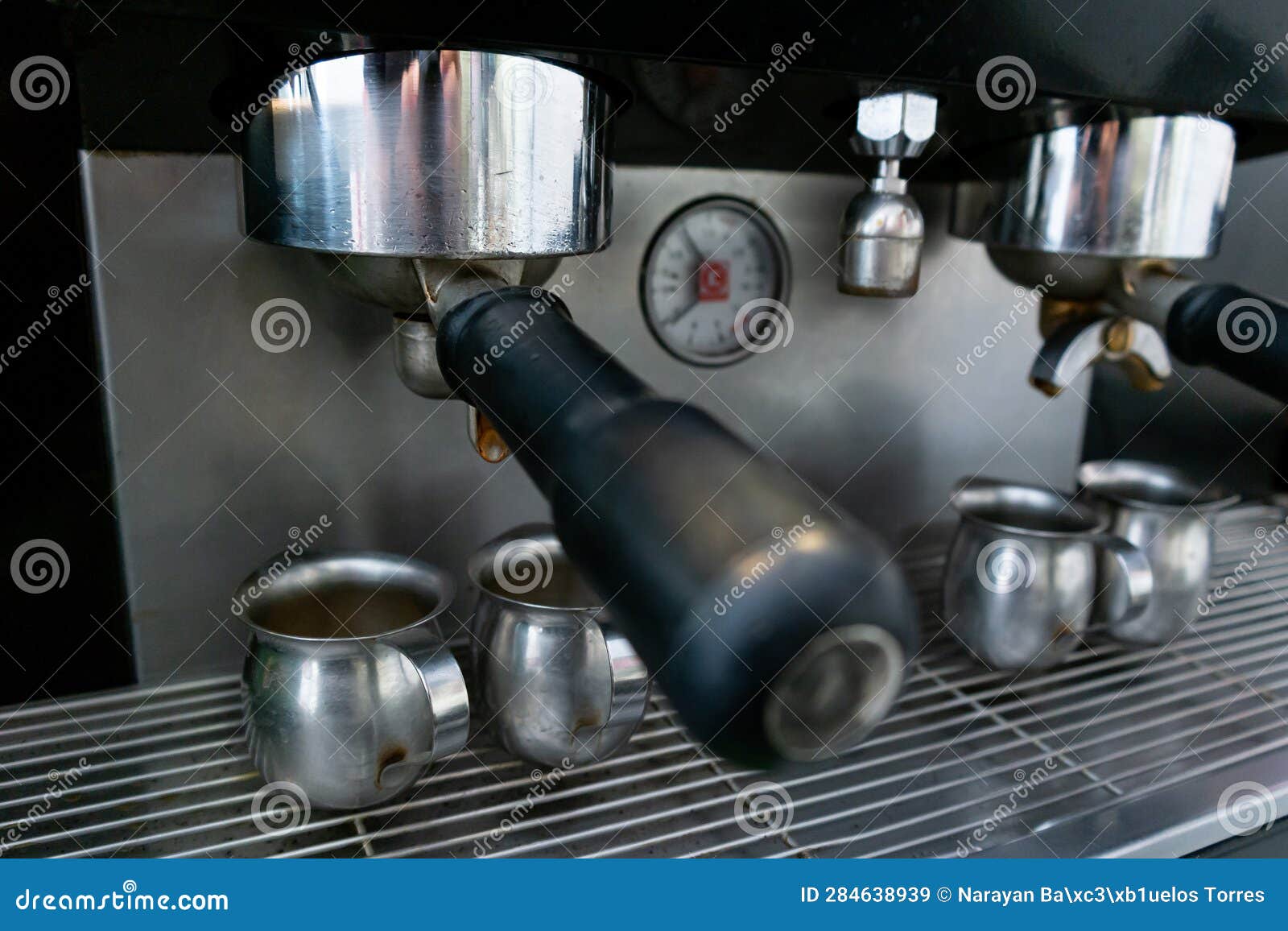 Espresso Coffee Machine with Pressure Gauge, Espresso Coffee Concept ...