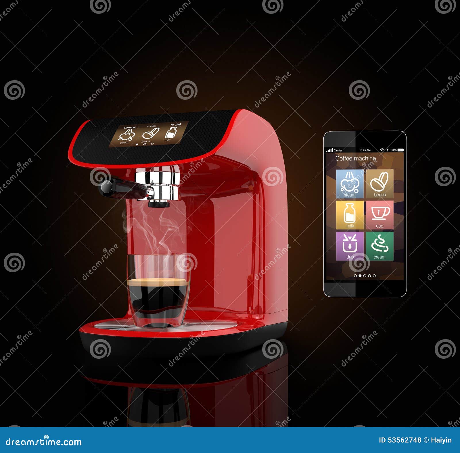Espresso Coffee Machine with Touch Screen Which Could Control by Smart ...
