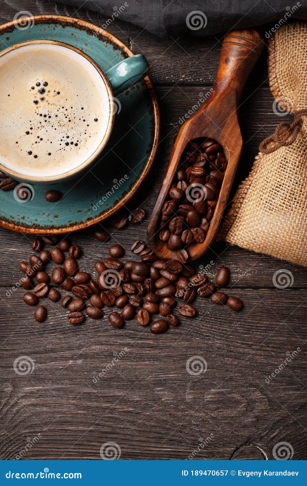 Espresso Coffee and Roasted Coffee Beans Stock Image - Image of bean ...