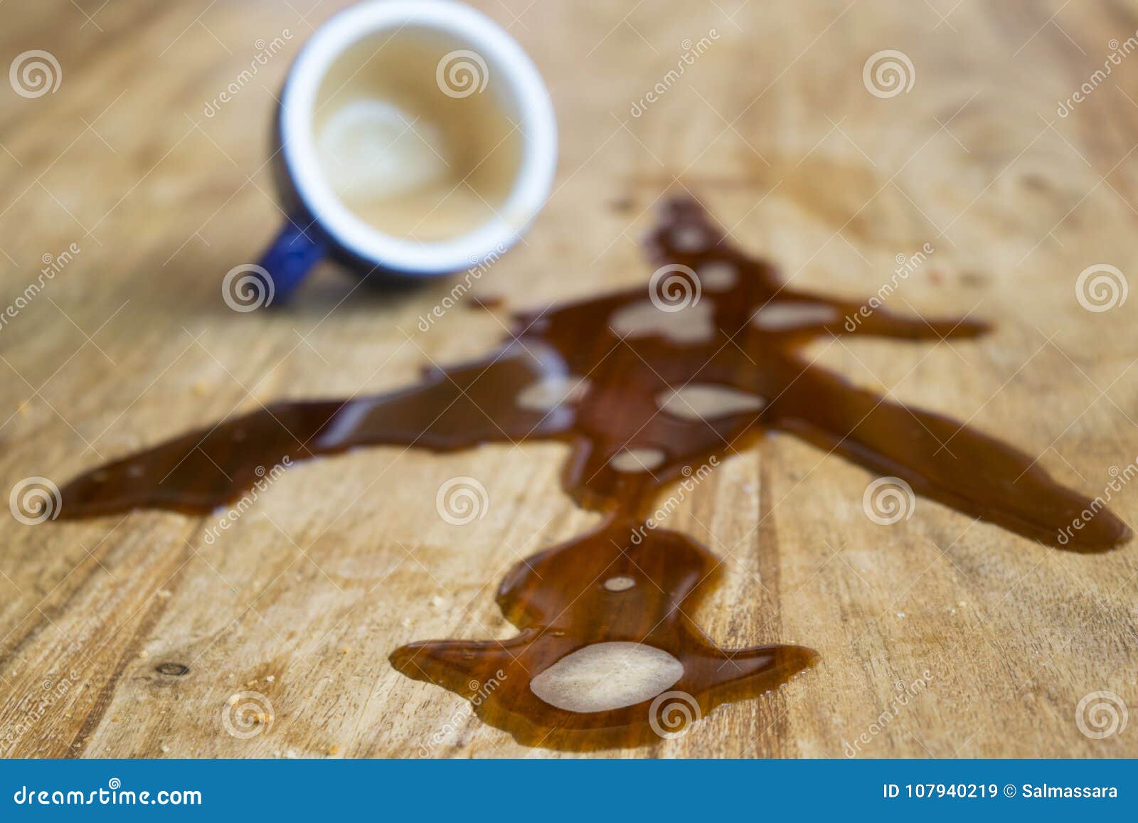 Espresso Coffee Spilt on Table Stock Image - Image of spilt, dirty ...