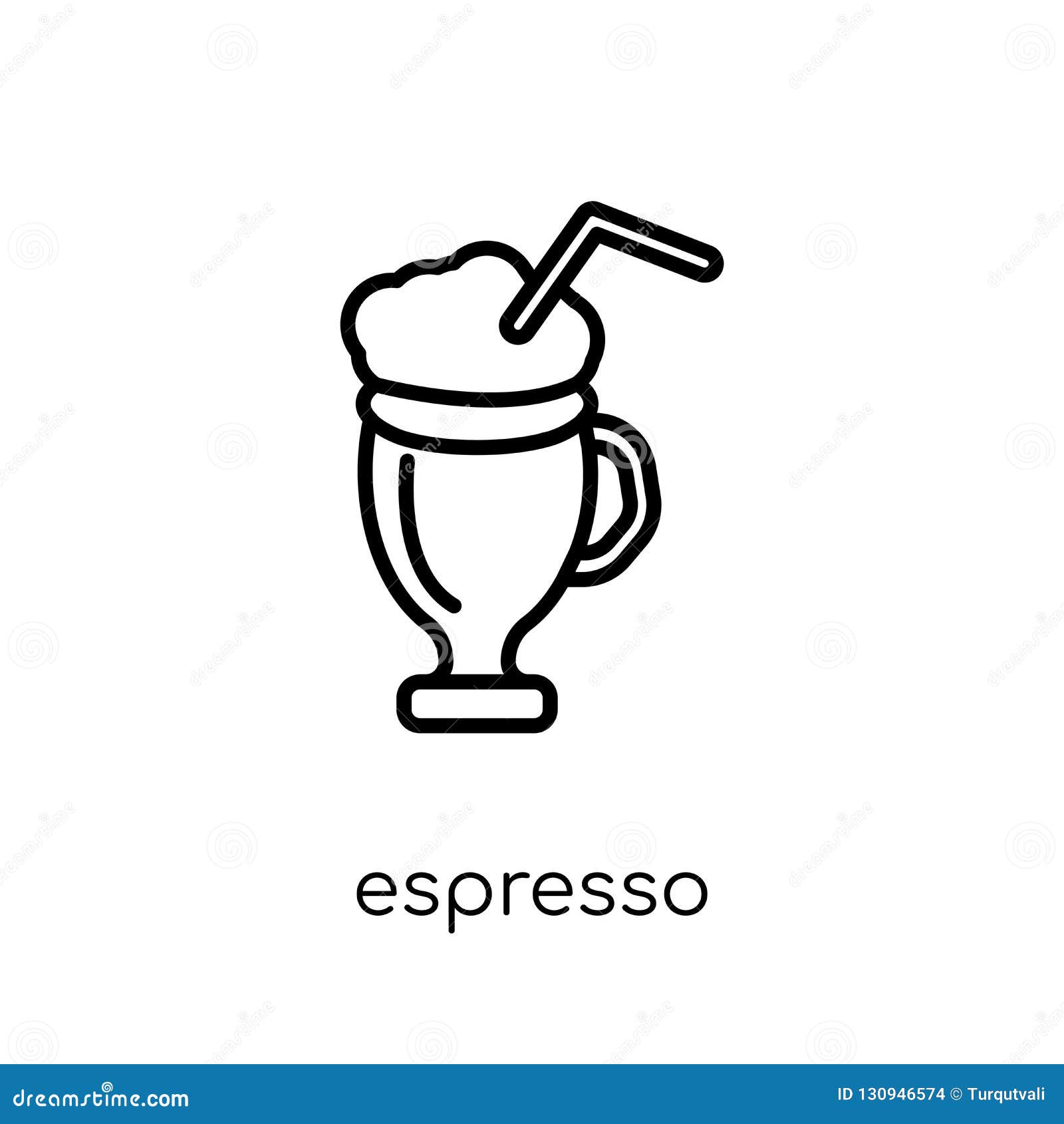 Espresso Icon from Drinks Collection. Stock Vector - Illustration of ...