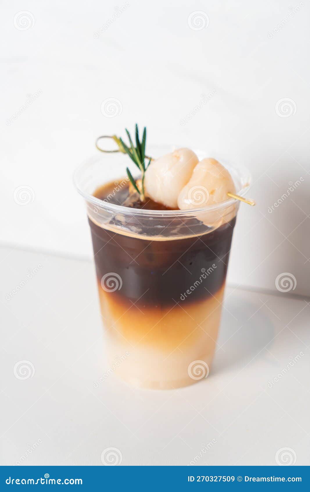 Espresso with Lychee in Glass Stock Image - Image of americano ...