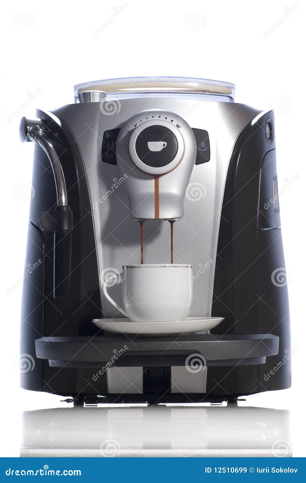 Espresso machine stock image. Image of steel, single - 12510699