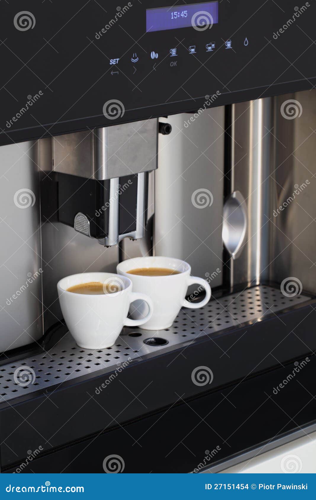 Espresso machine stock photo. Image of metallic, macro - 27151454
