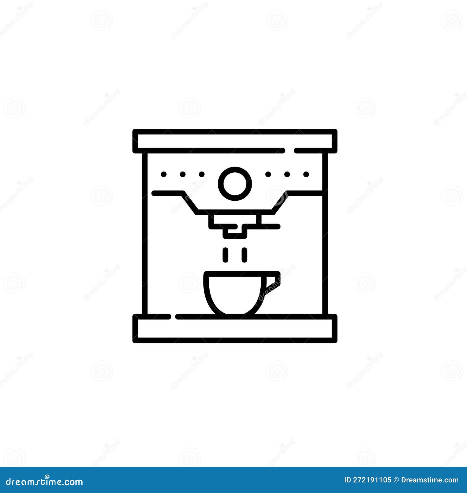 Espresso Machine. Coffee Maker Brewing Hot Cup. Pixel Perfect, Editable ...