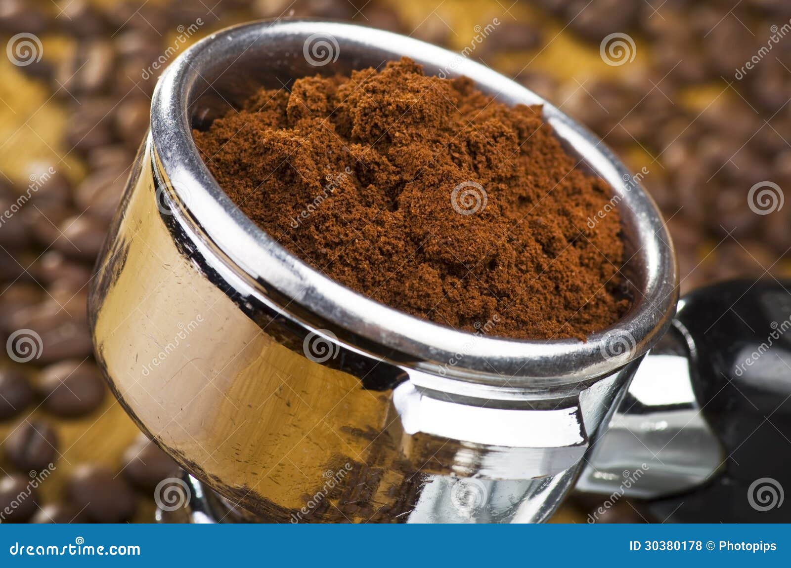 An Espresso Machine Group Head Stock Photo - Image of black, grouphead ...