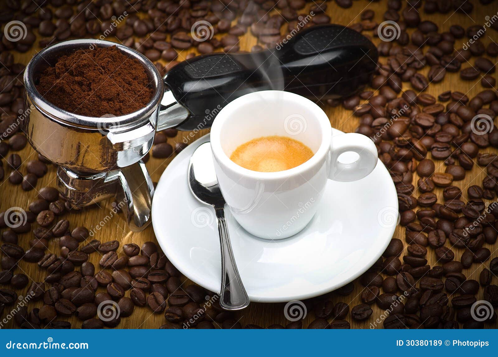 An Espresso Machine Group Head Stock Image - Image of machine, mild ...
