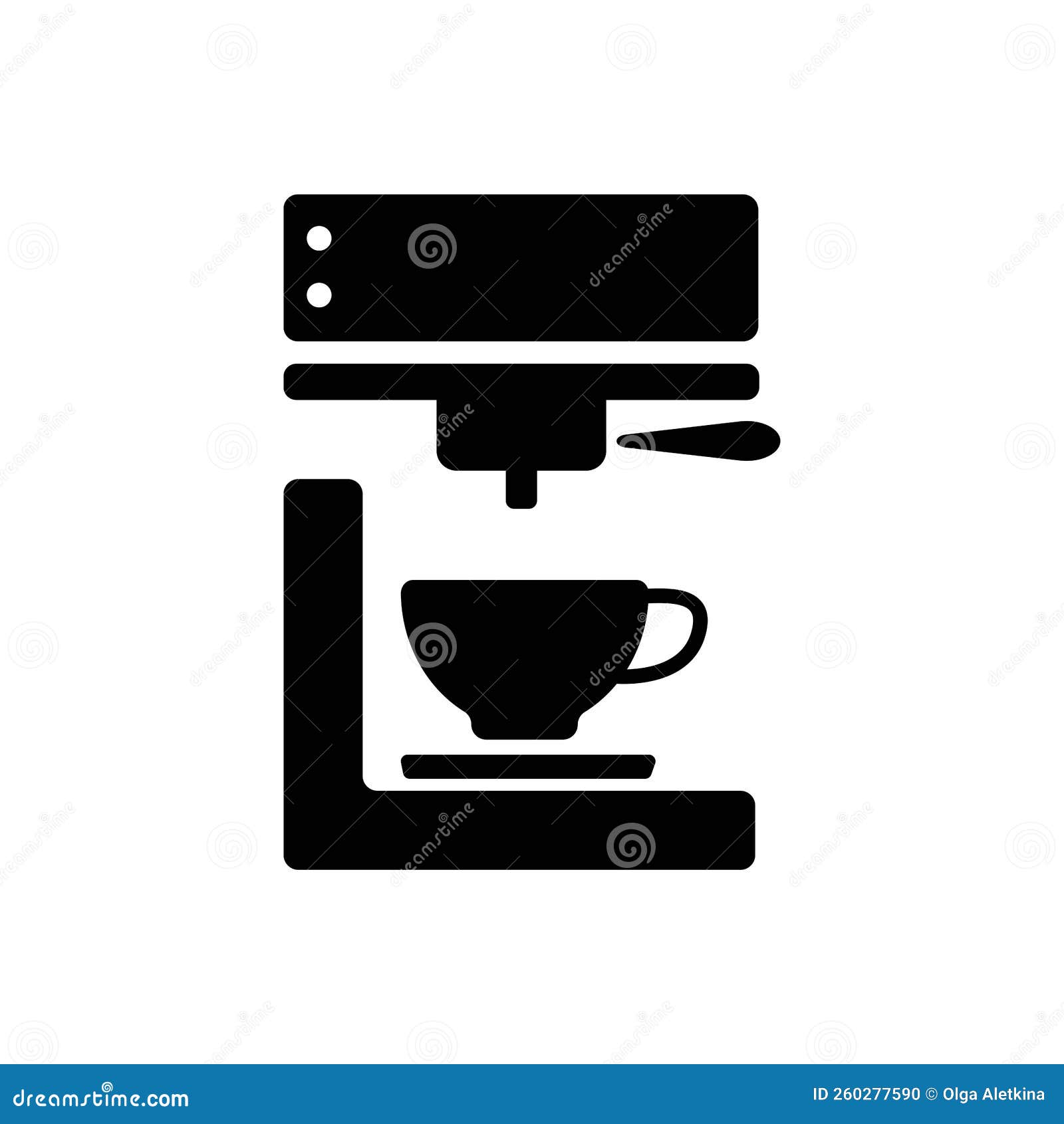 Coffee Machine Icon Vector, Filled Flat Sign, Solid Pictogram Isolated ...