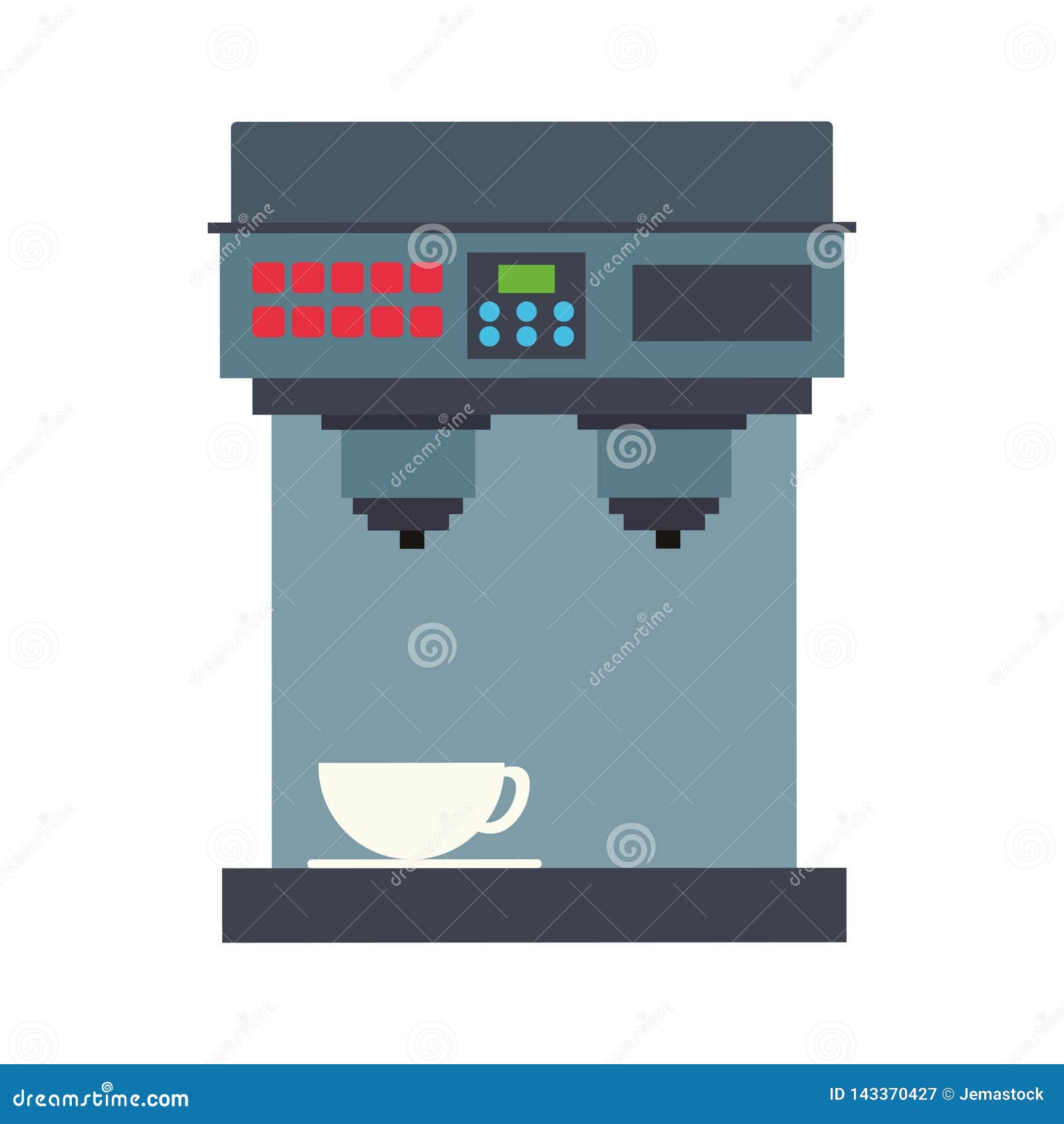 Espresso machine isolated stock vector. Illustration of cappuccino ...