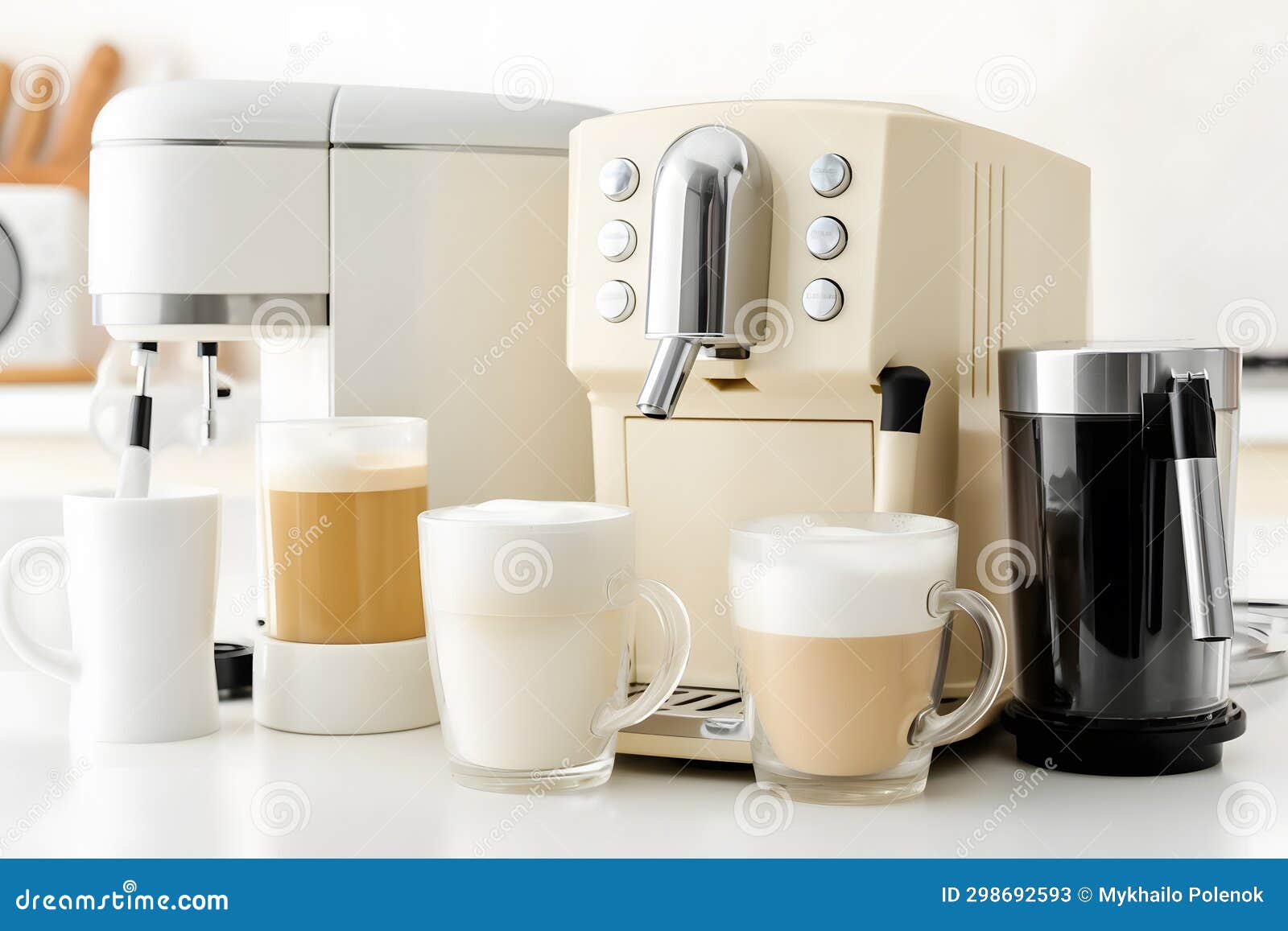 Espresso Machine Making Fresh Coffee. Neural Network AI Generated Stock ...