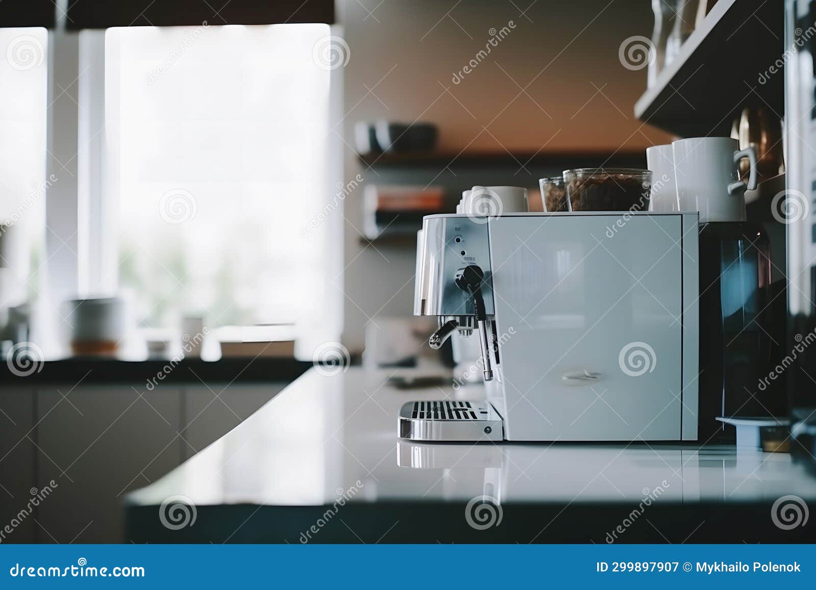 Espresso Machine Making Fresh Coffee. Neural Network AI Generated Stock ...