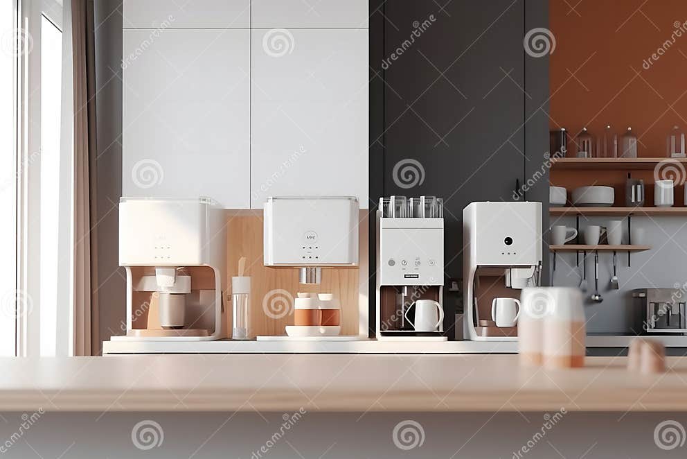 Espresso Machine Making Fresh Coffee. Neural Network AI Generated Stock ...