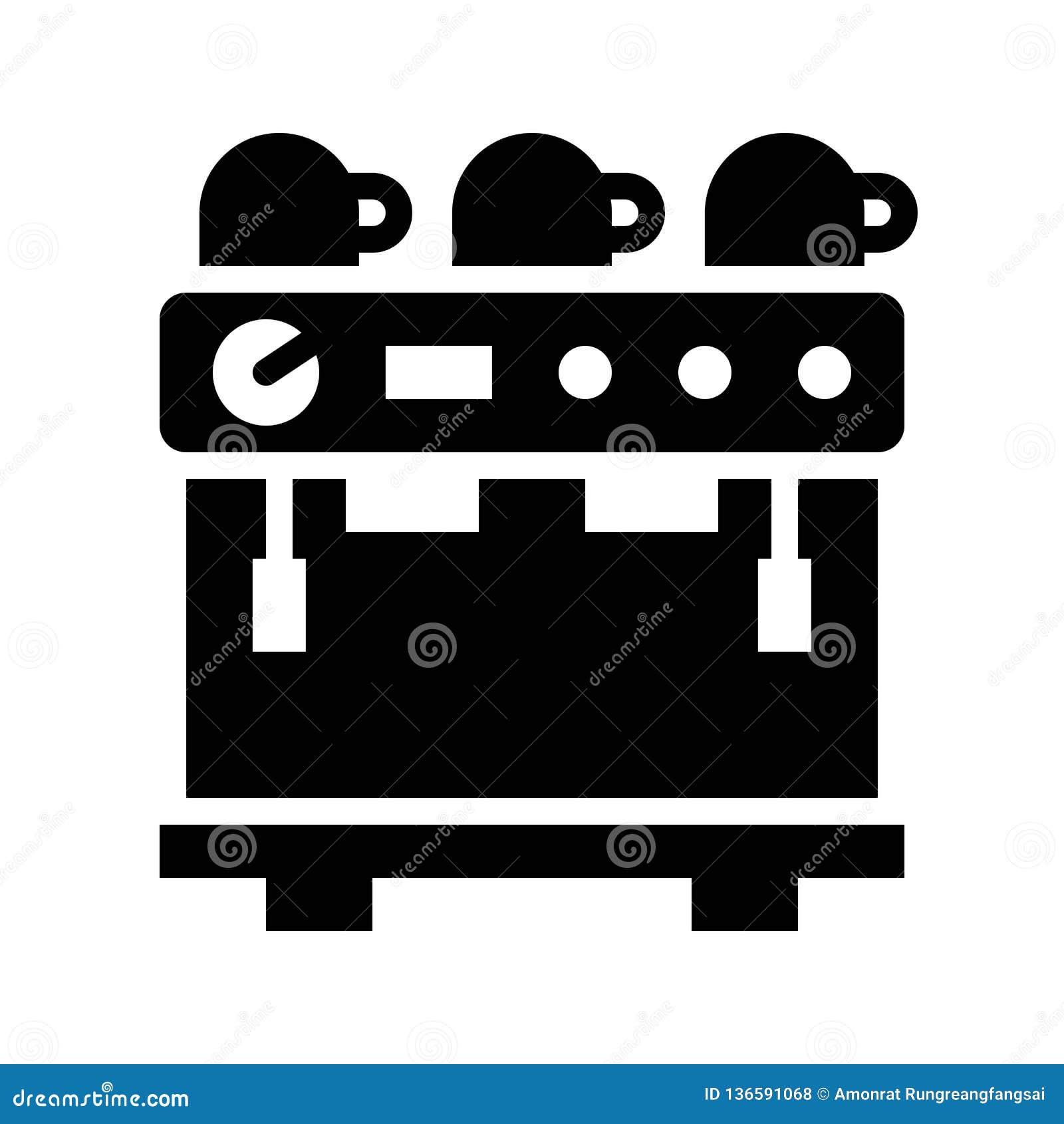 Espresso Machine Vector, Coffee Related Solid Style Stock Vector ...