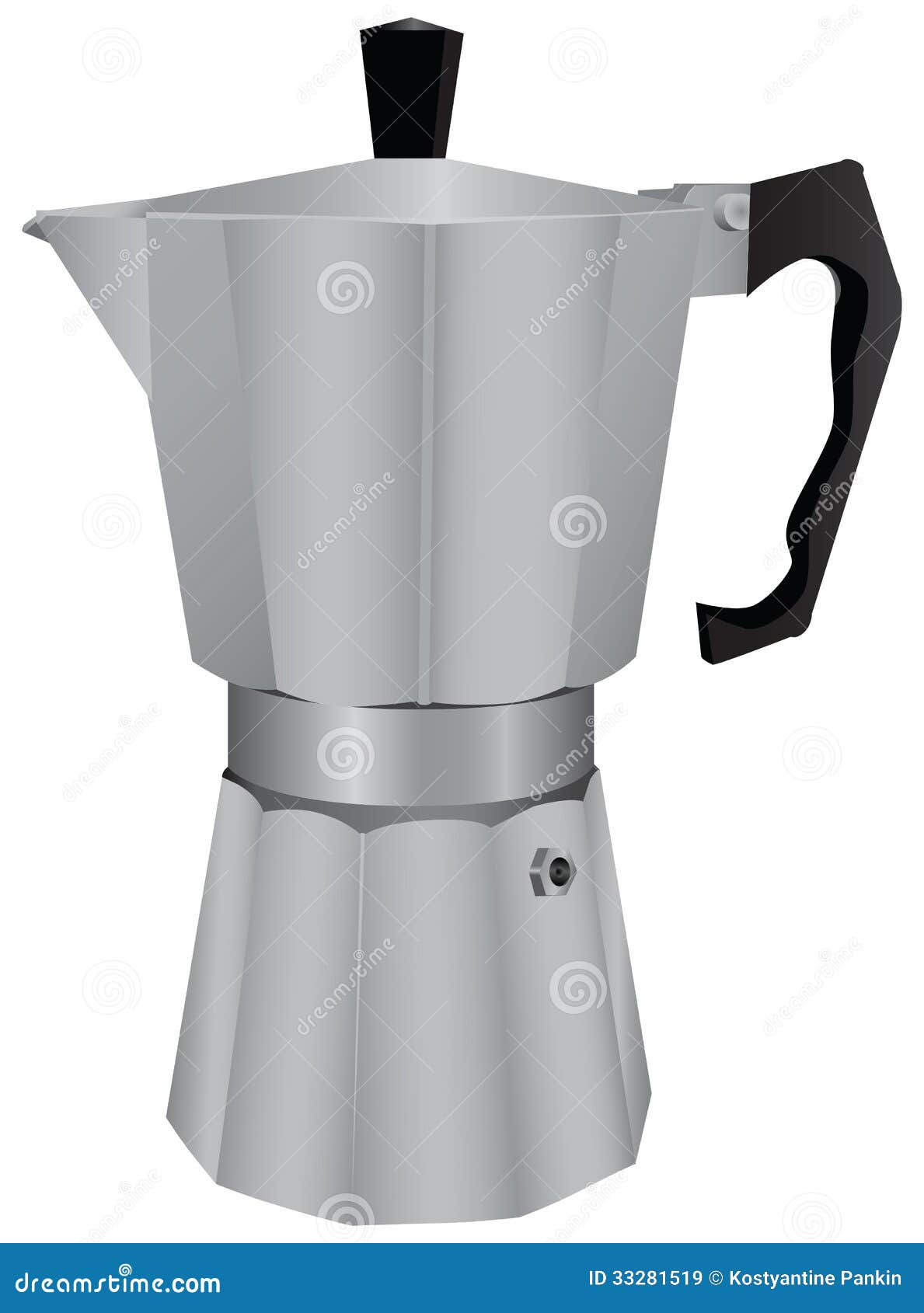 Espresso maker stock vector. Illustration of metal, black - 33281519