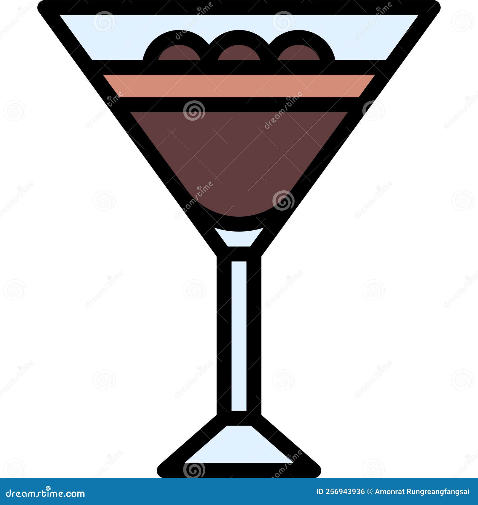 Espresso Martini Cocktail Icon, Alcoholic Mixed Drink Vector Stock ...