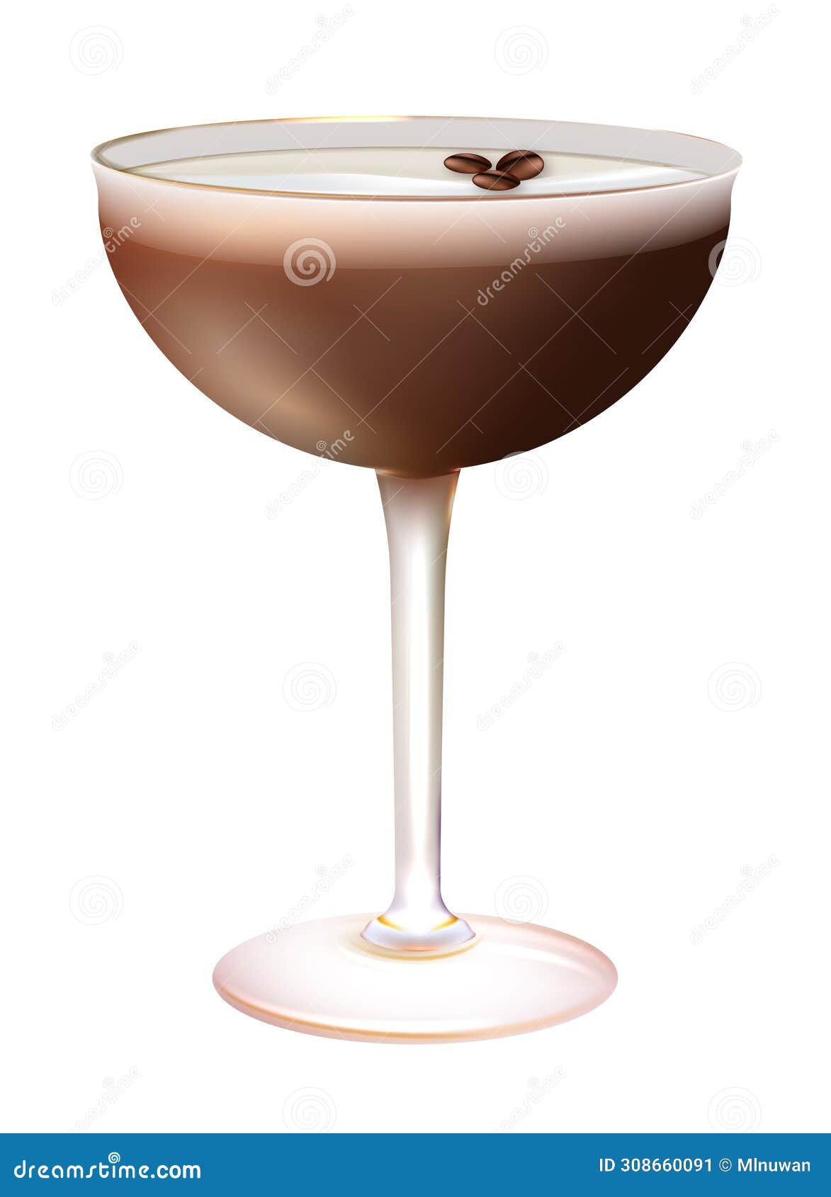 Espresso Martini Cocktail On Bar Counter Stock Photo | CartoonDealer ...
