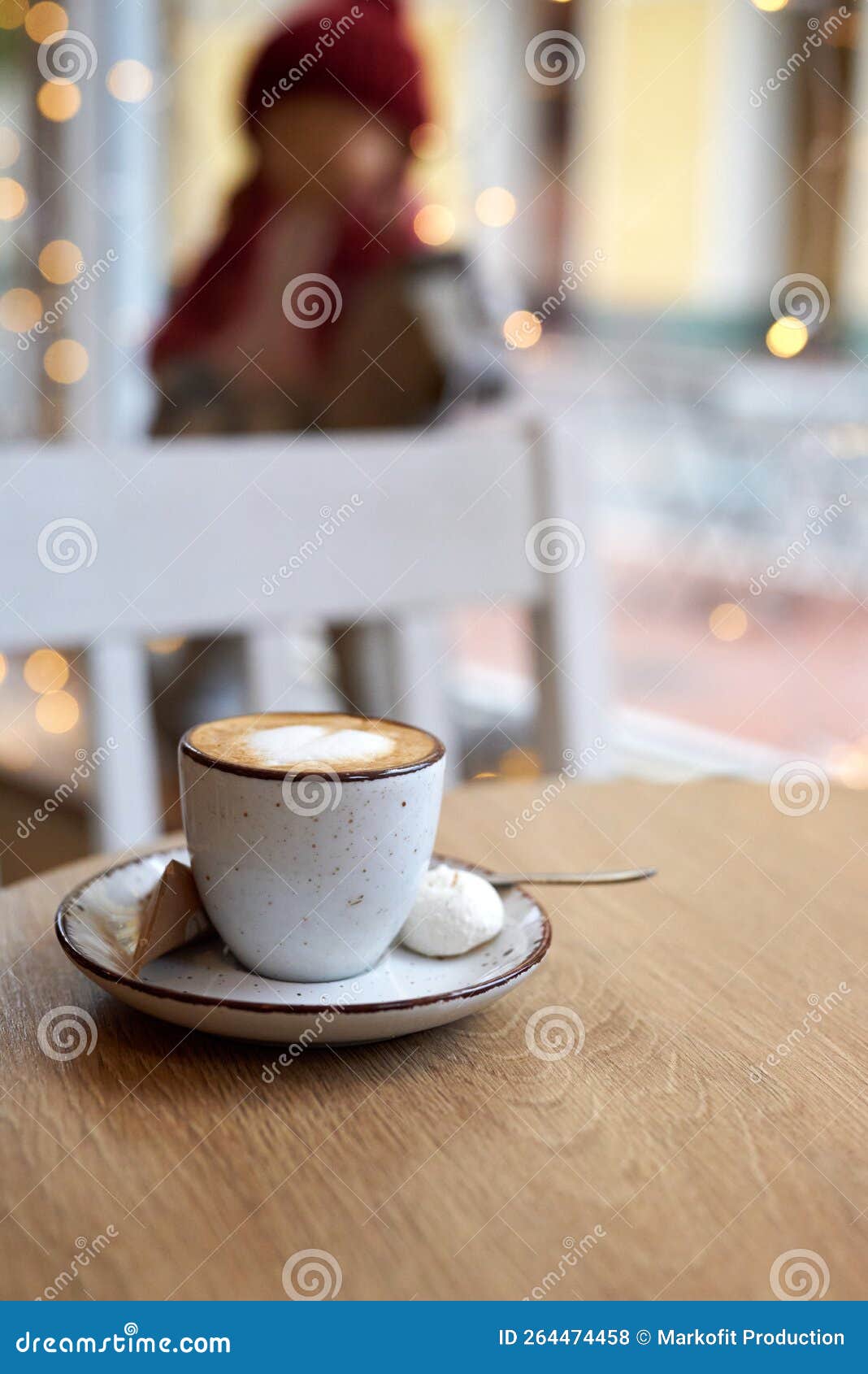 Espresso with Milk in the Cafeteria Stock Photo - Image of cute ...