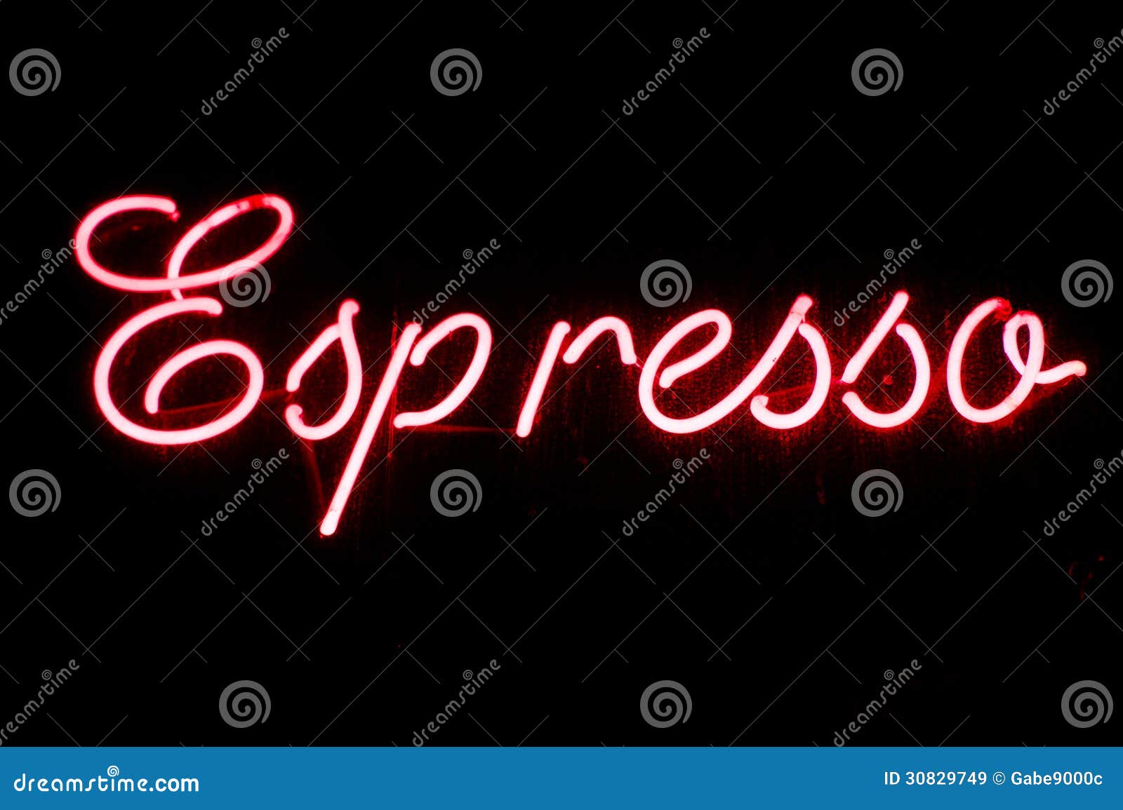 Espresso neon sign stock image. Image of advertising - 30829749