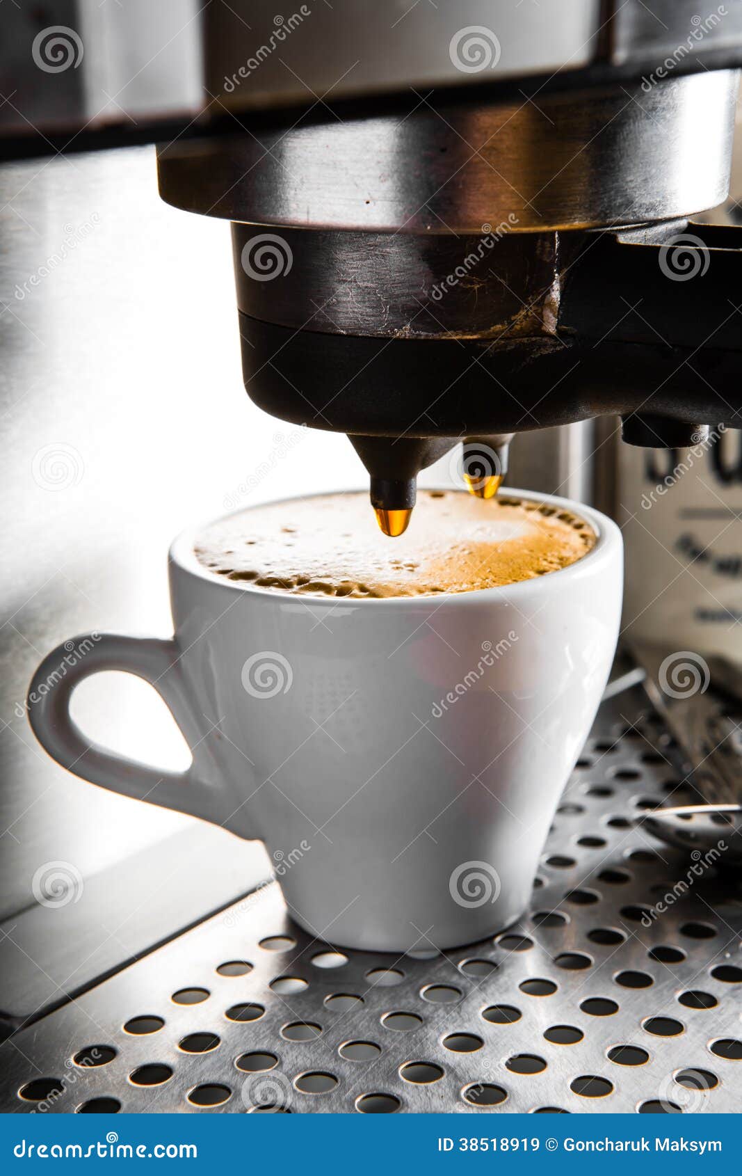 Espresso preparation stock image. Image of professional - 38518919