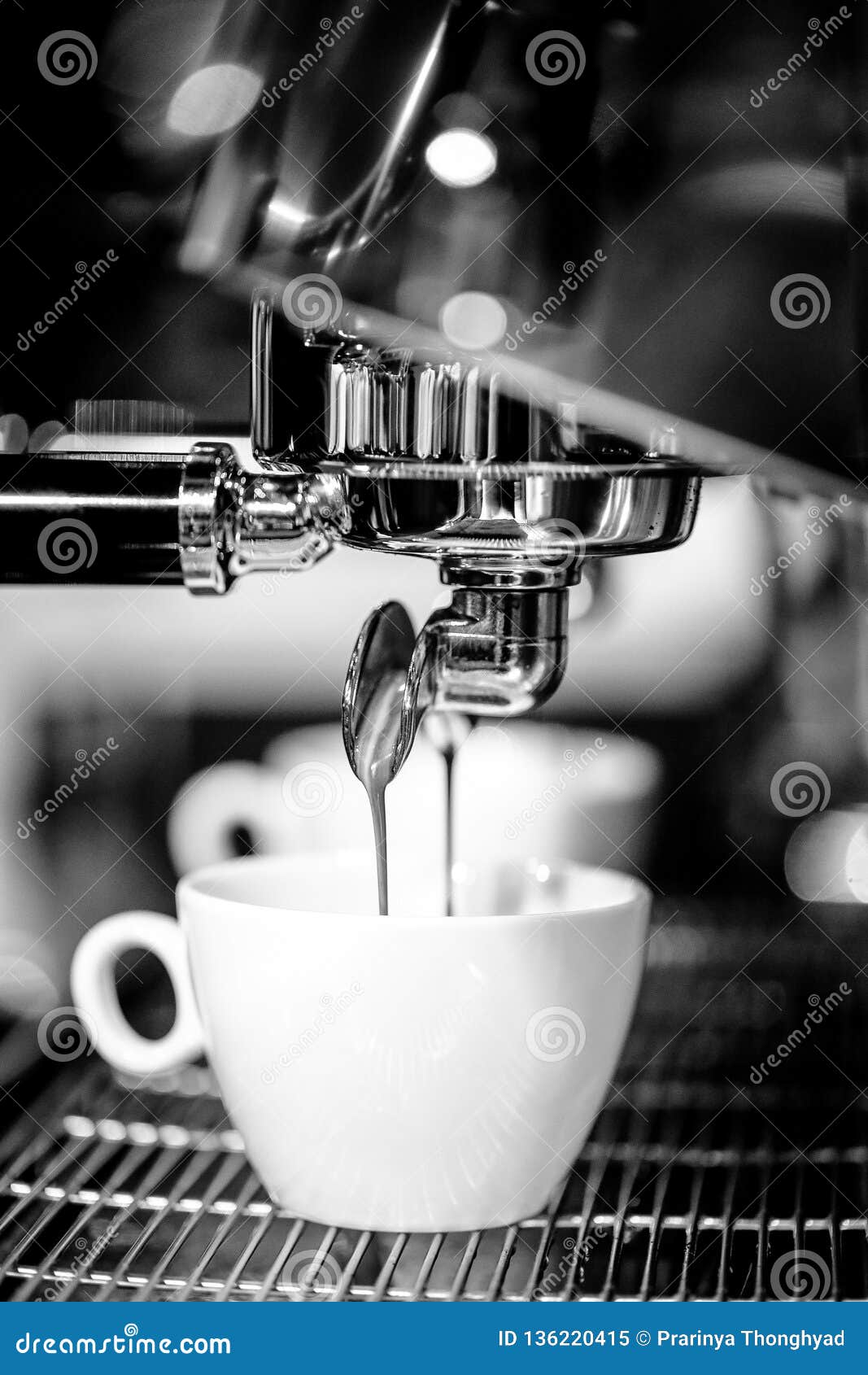 Espresso Shot from Coffee Machine in Coffee Shop,Coffee Maker in Coffee ...