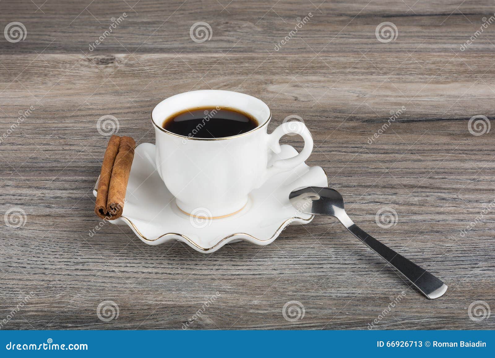 Espresso with Stick of Cinnamon Stock Image - Image of horizontal ...