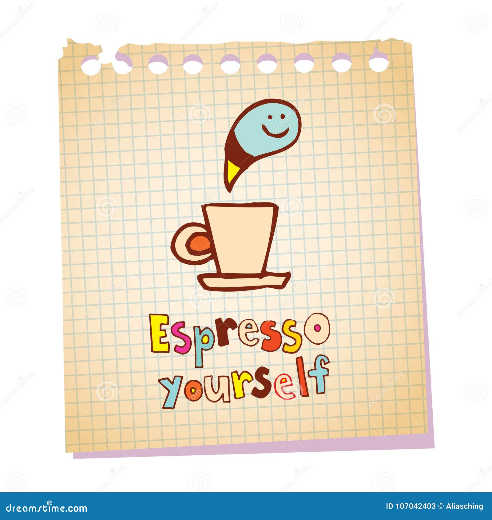 Espresso yourself stock vector. Illustration of motivation - 107042403