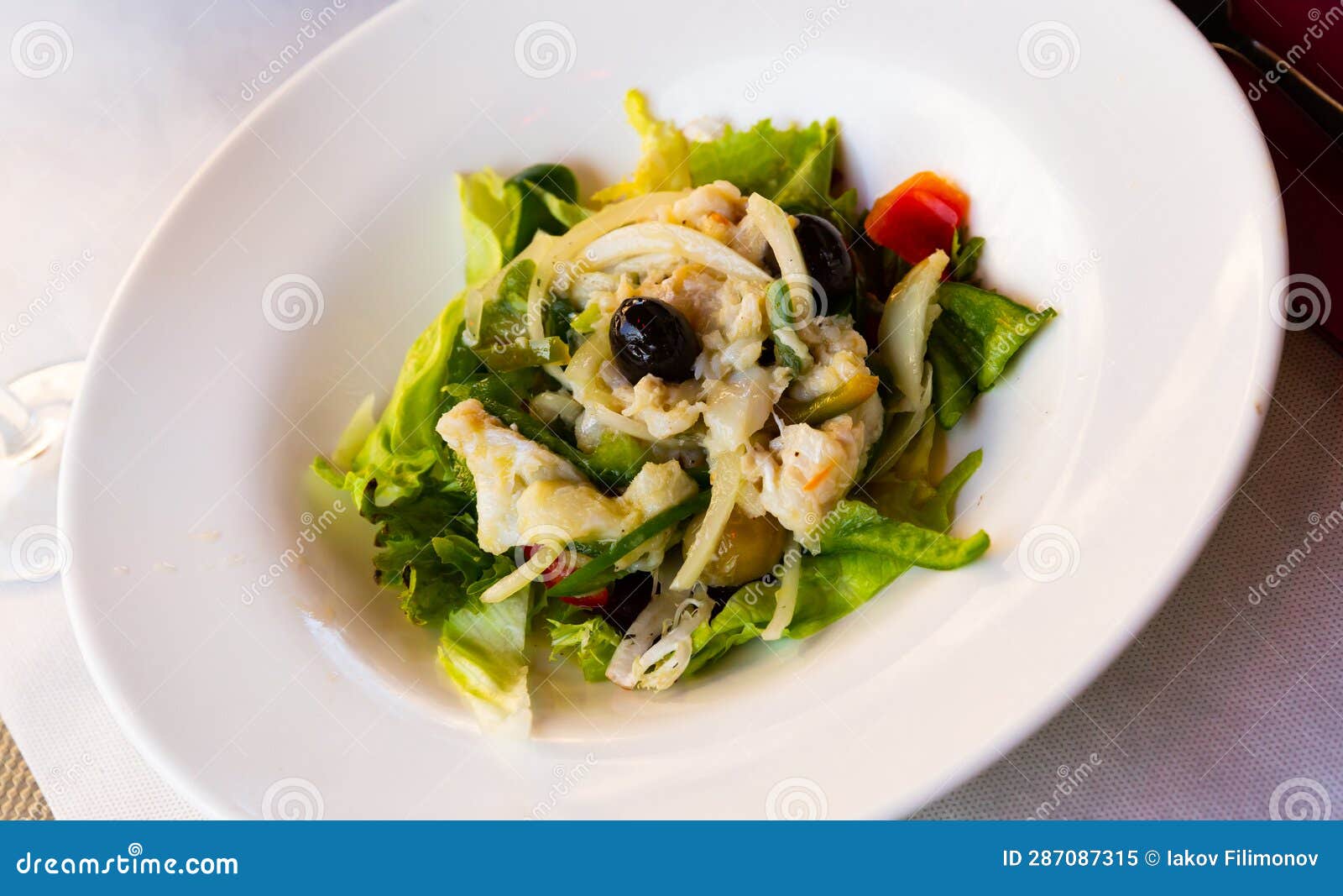 Esqueixada of Marinated Cod with Vegetables Stock Image - Image of ...