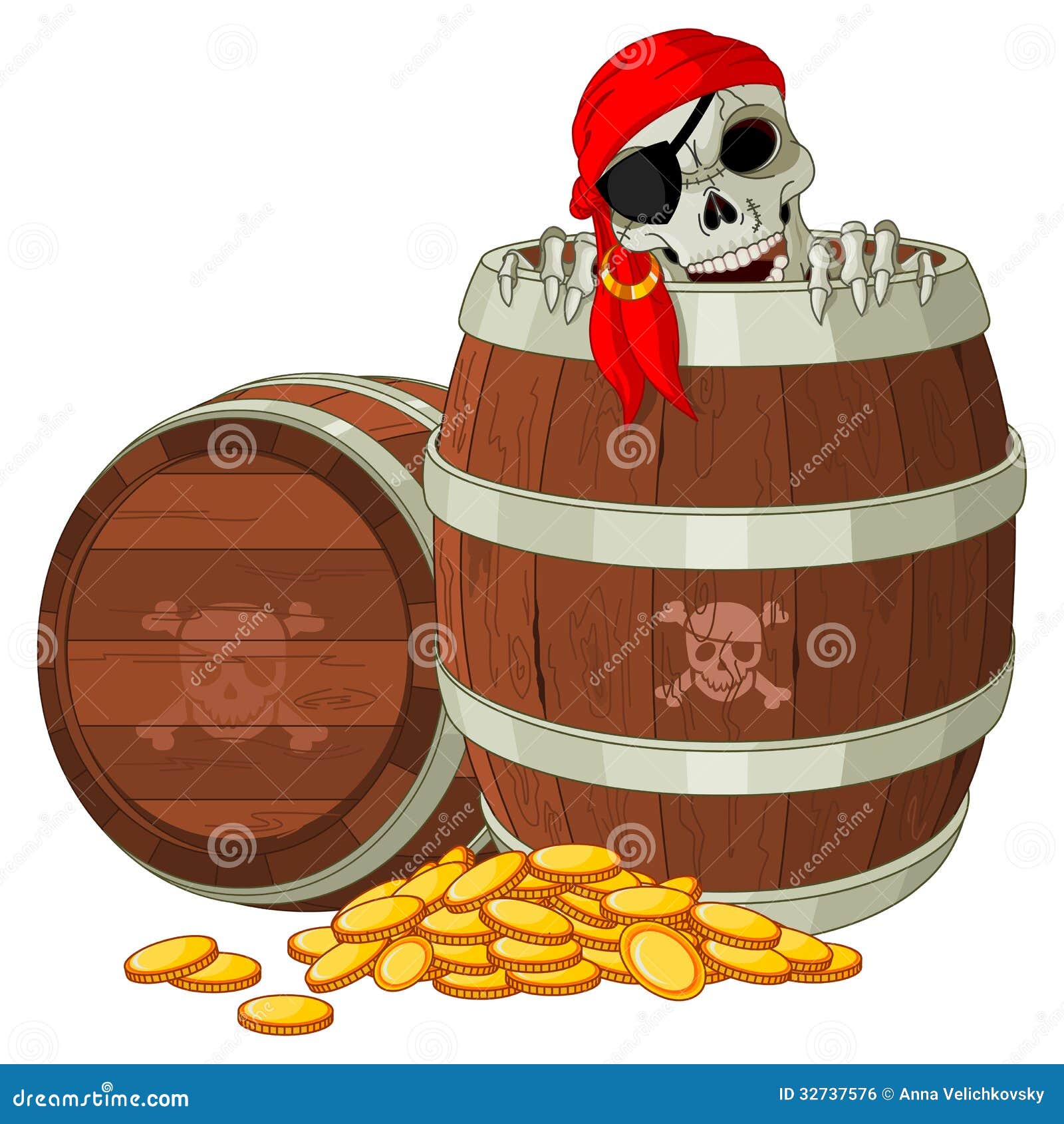 Esqueleto del pirata ilustración del vector. Ilustración de esqueleto ...