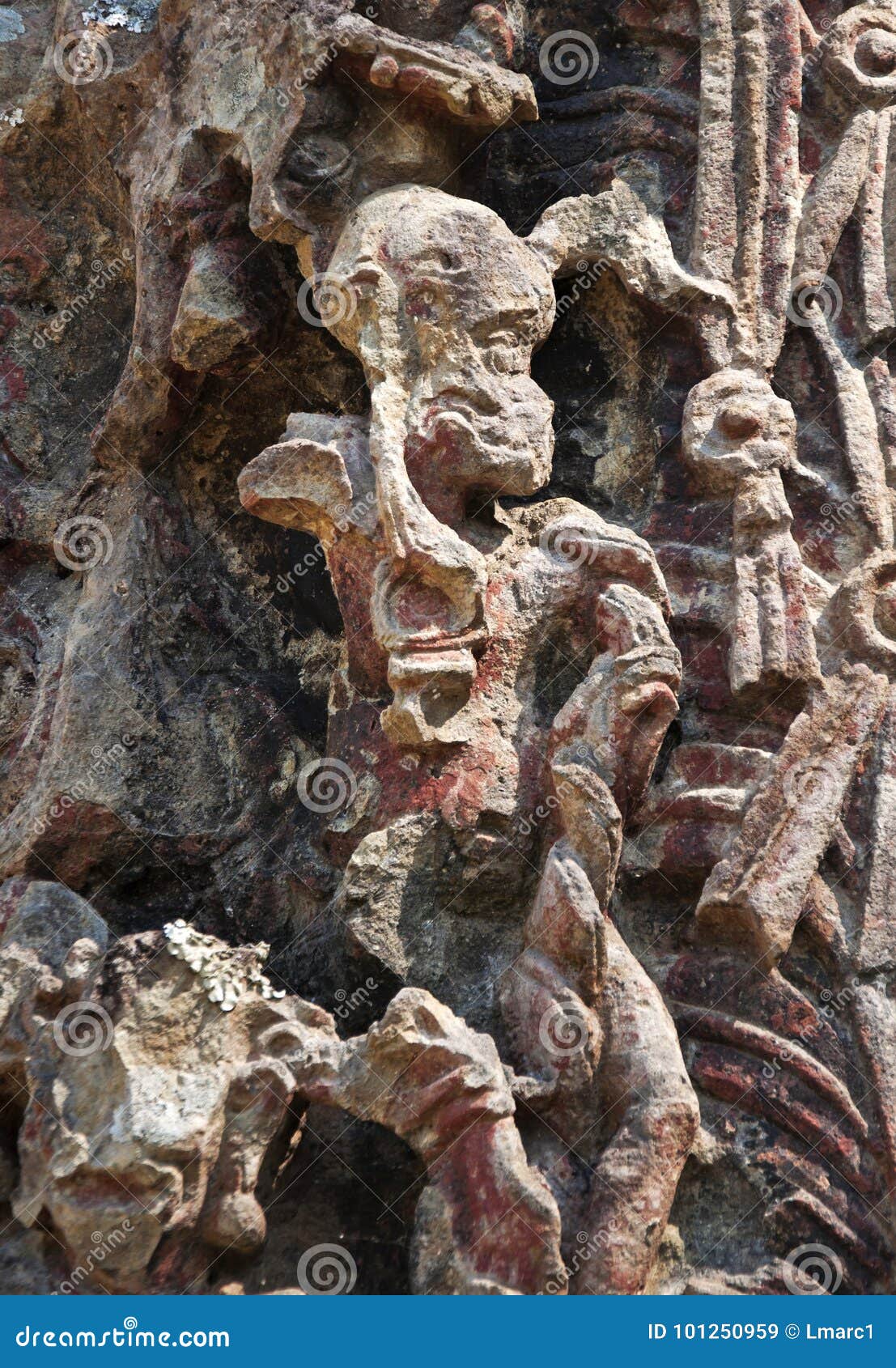 Esqueleto Esculpido Maya, ¡n De CopÃ Imagen de archivo - Imagen de ...