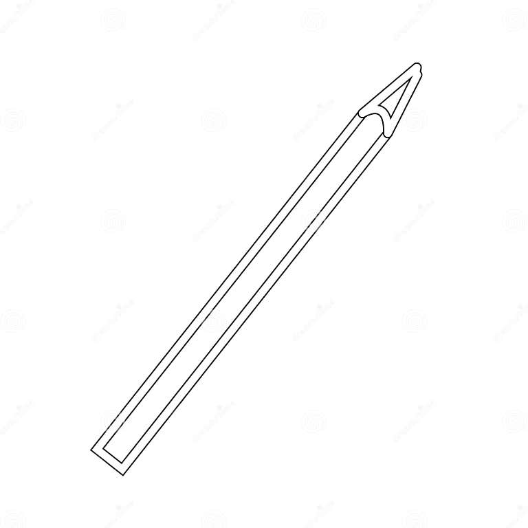 Esquema aislado del lápiz ilustración del vector. Ilustración de escuela - 95698227