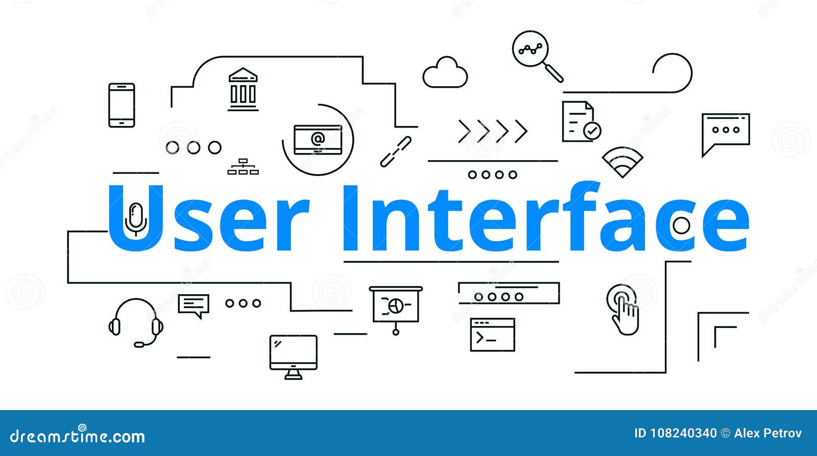 Esquema Da Interface De Utilizador Ilustração Stock - Ilustração de ...