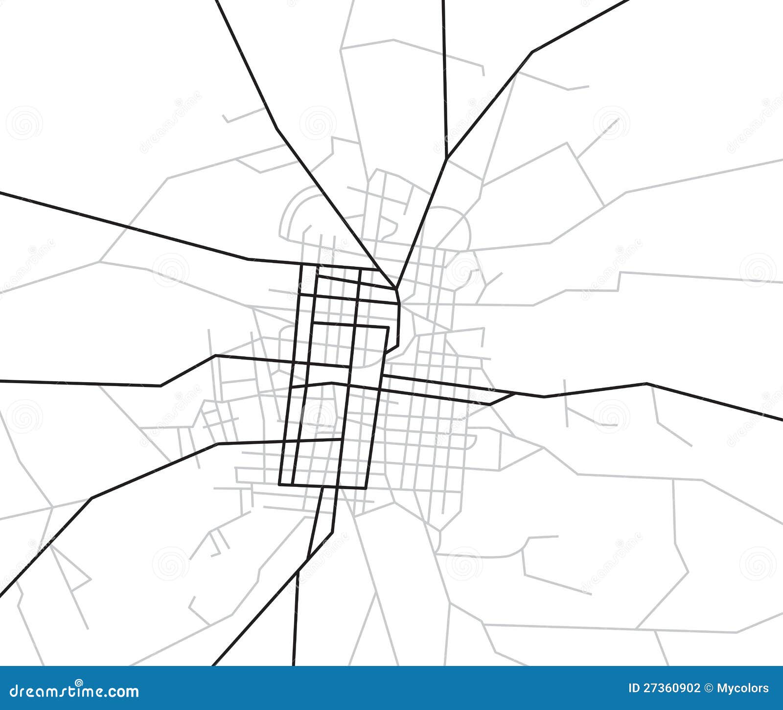 Esquema Das Ruas - Mapa Da Cidade - Vetor Ilustração do Vetor ...