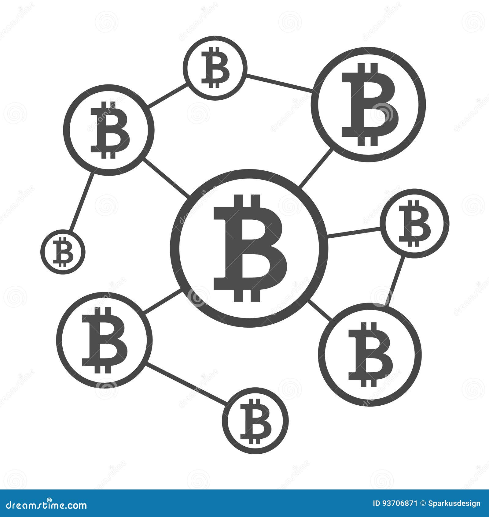 Esquema De La Red De Blockchain Ilustración del Vector - Ilustración de ...