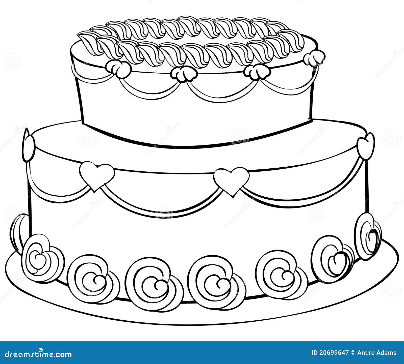 Esquema de la torta ilustración del vector. Ilustración de arte - 20699647