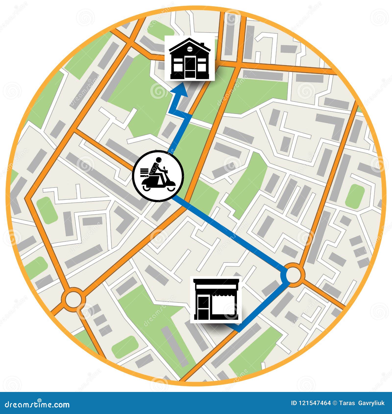 Esquema De La Ubicación Del Mapa Ilustración del Vector - Ilustración ...