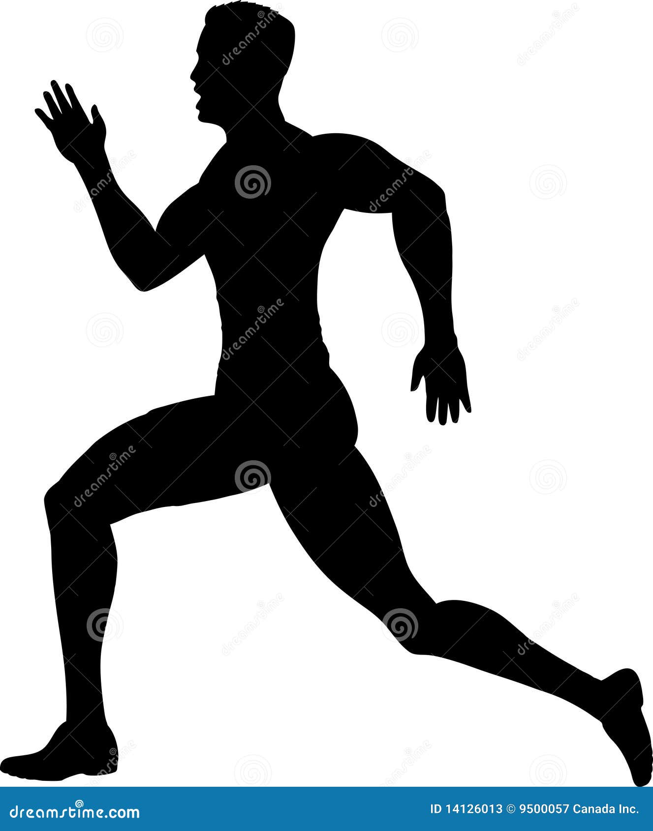 Esquema de un corredor ilustración del vector. Ilustración de deporte ...