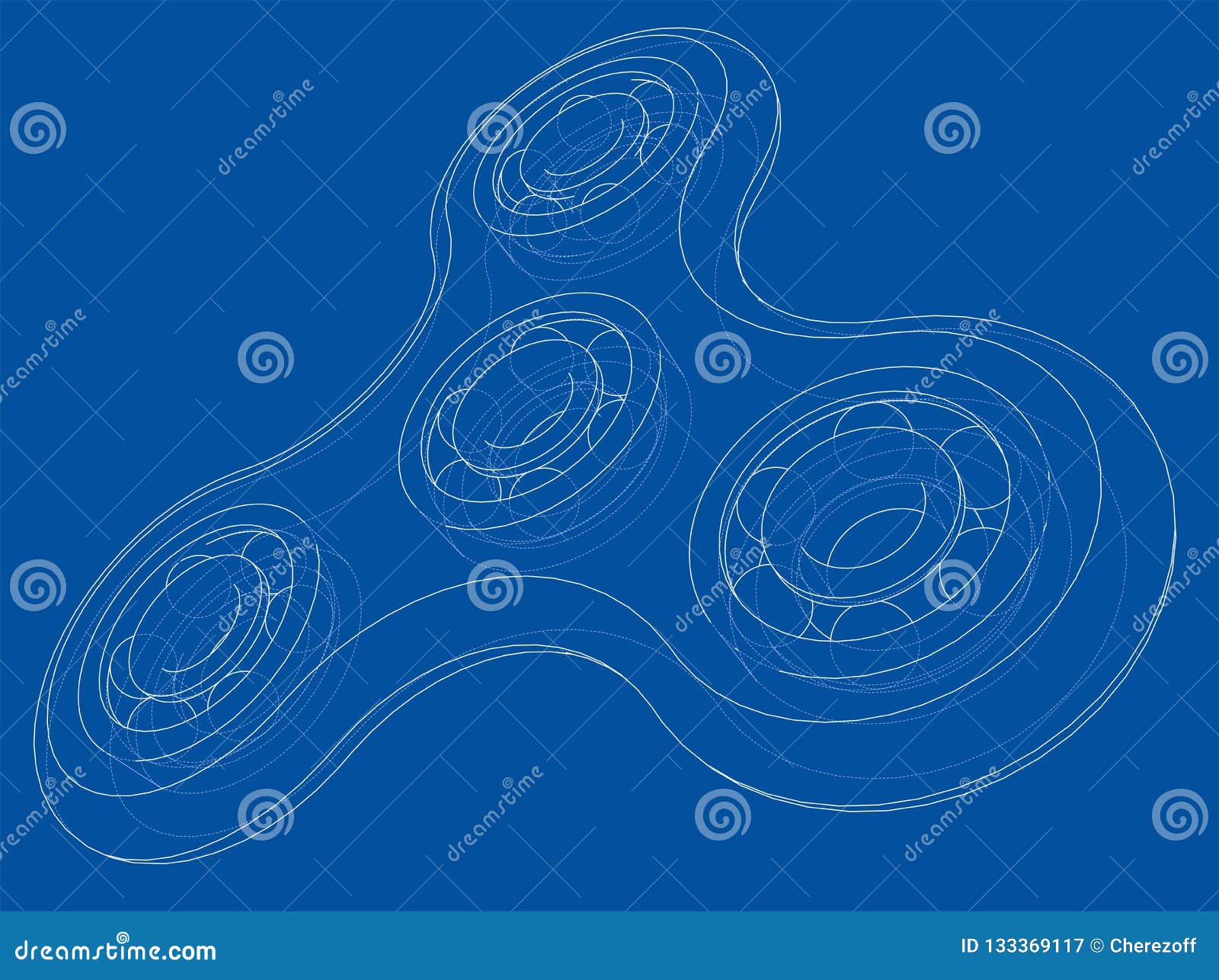 Esquema Del Hilandero De La Mano Stock de ilustración - Ilustración de ...