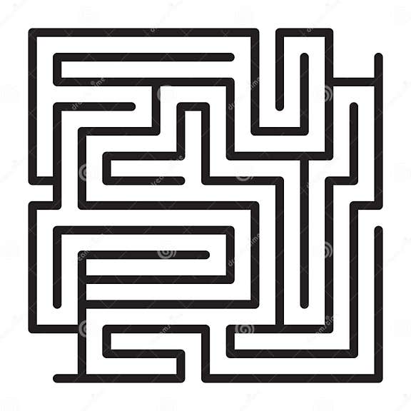 Esquema Del Juego Del Laberinto Ilustración del Vector - Ilustración de ...