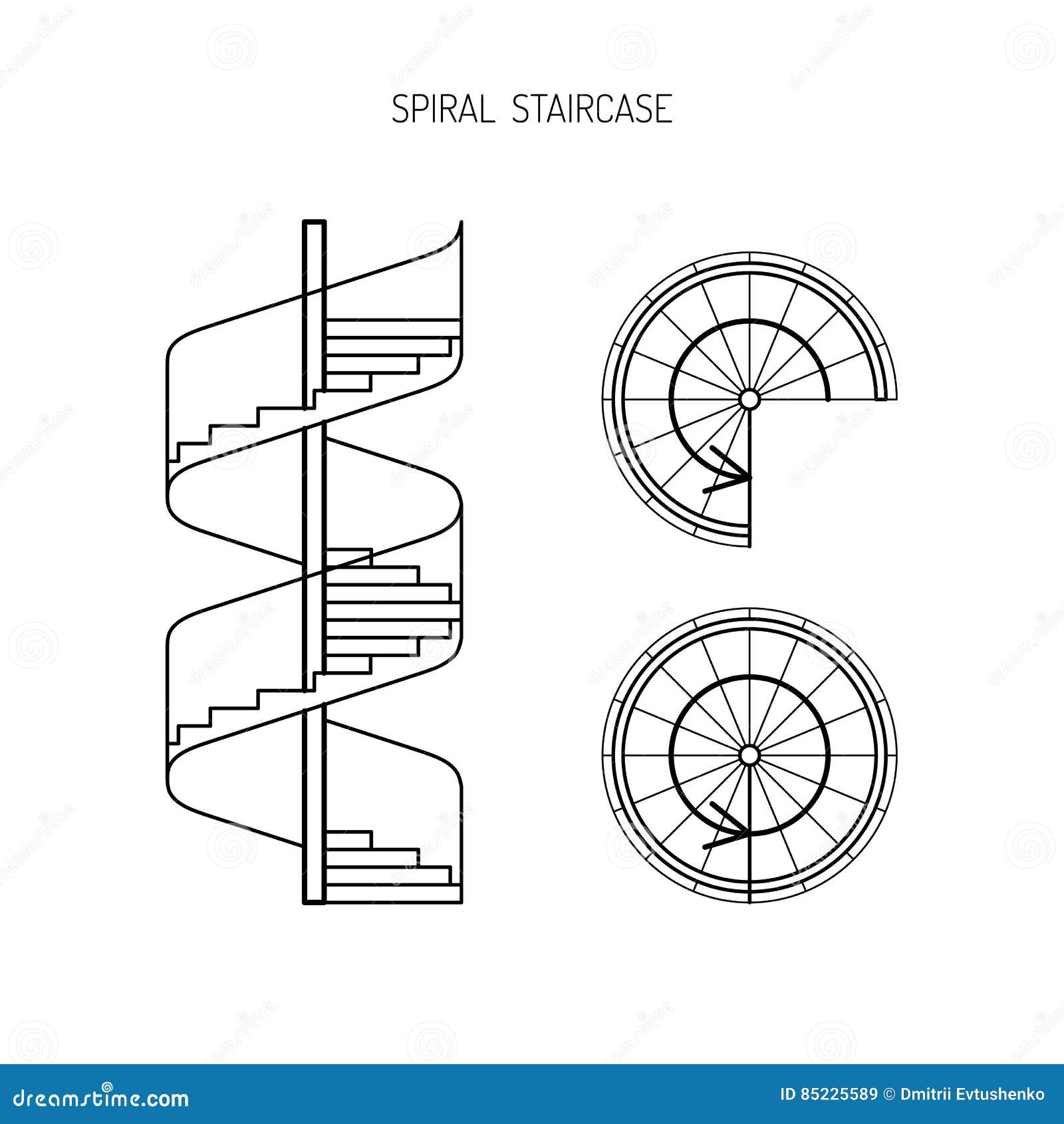 Esquema Del Vector De La Escalera Ilustración del Vector - Ilustración ...
