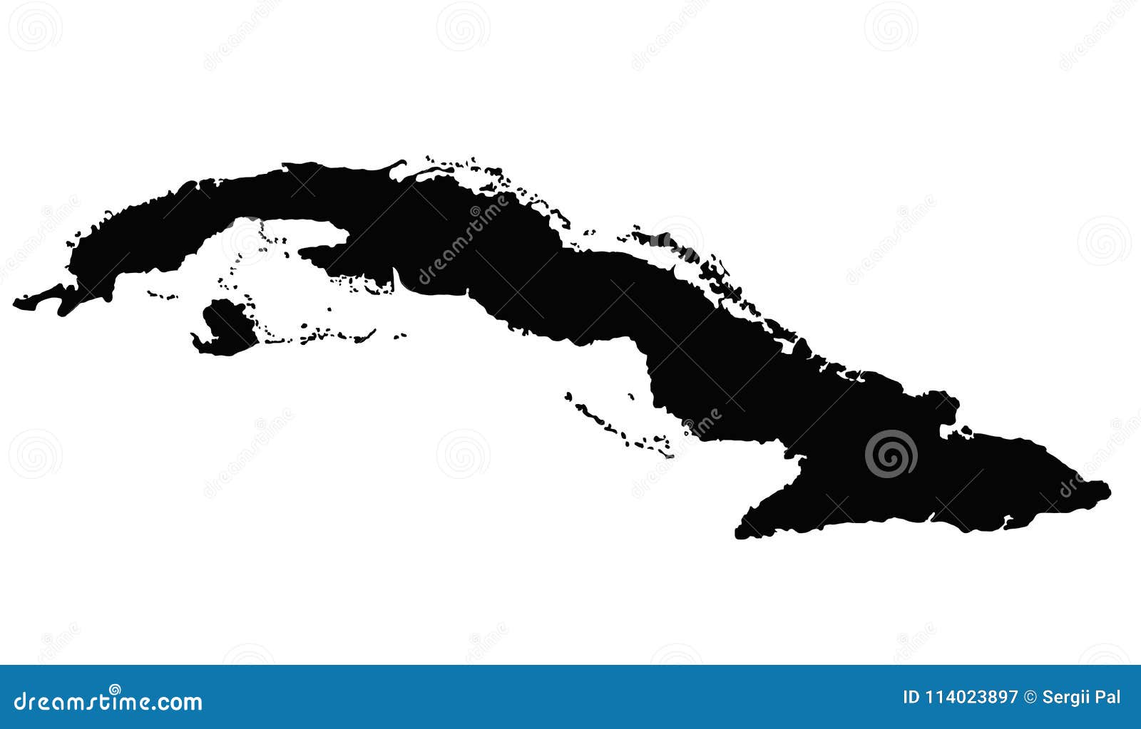 Esquema Del Vector Del Mapa De Cuba Ilustración del Vector ...