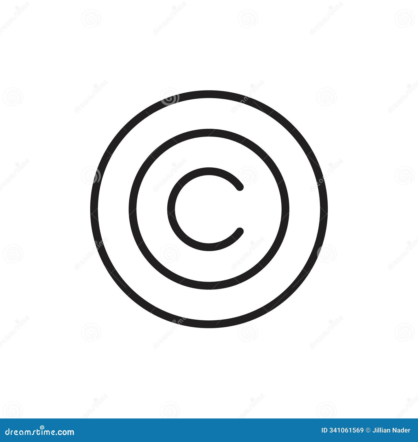Esquema Delgado Simple Del Icono De Copyright Ilustración del Vector ... Esquema Delgado Simple Del Icono De Copyright Ilustración del Vector ...