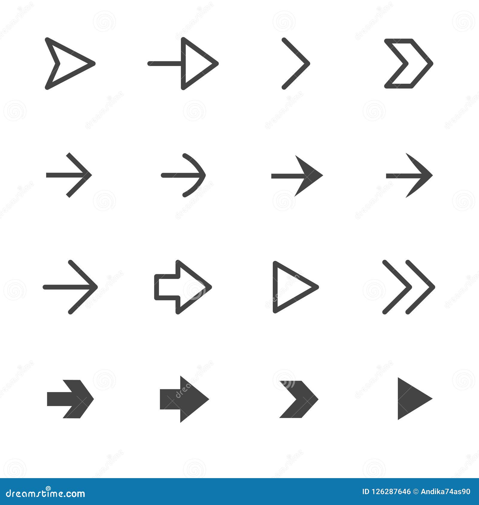 Esquema Determinado Del Icono De La Flecha Del Vector Ilustración del ... Esquema Determinado Del Icono De La Flecha Del Vector Ilustración del ...