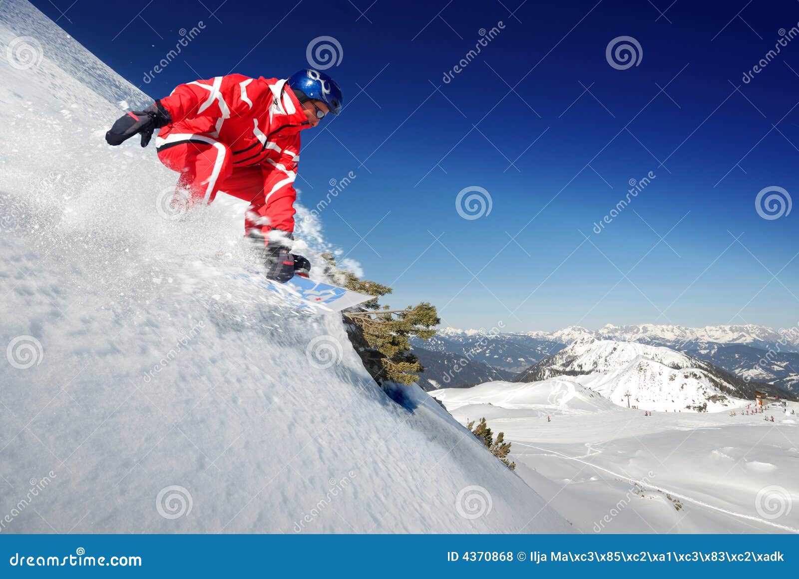 Esquiador foto de archivo. Imagen de hermoso, cubo, limpio - 4370868