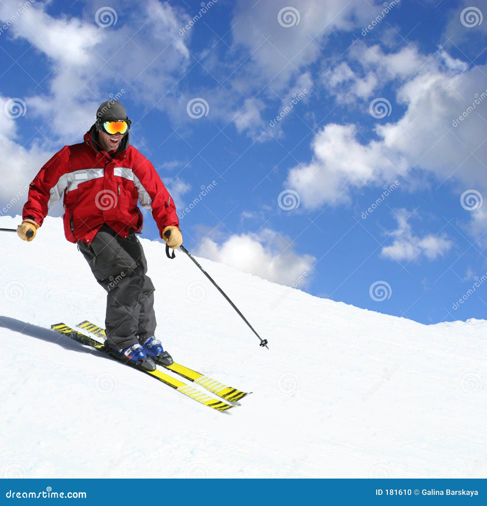 Esquiador en una cuesta foto de archivo. Imagen de activo - 181610