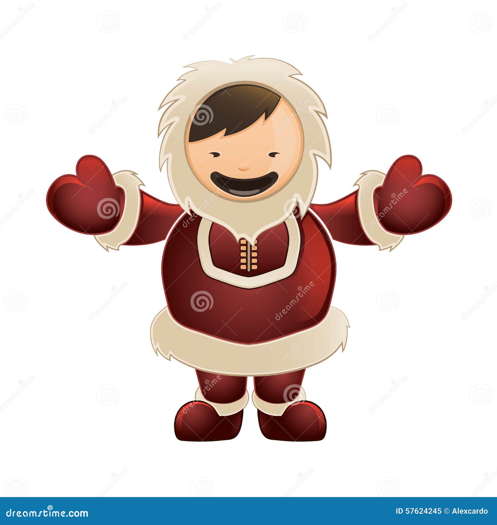 Esquimal ilustración del vector. Ilustración de aislado - 57624245