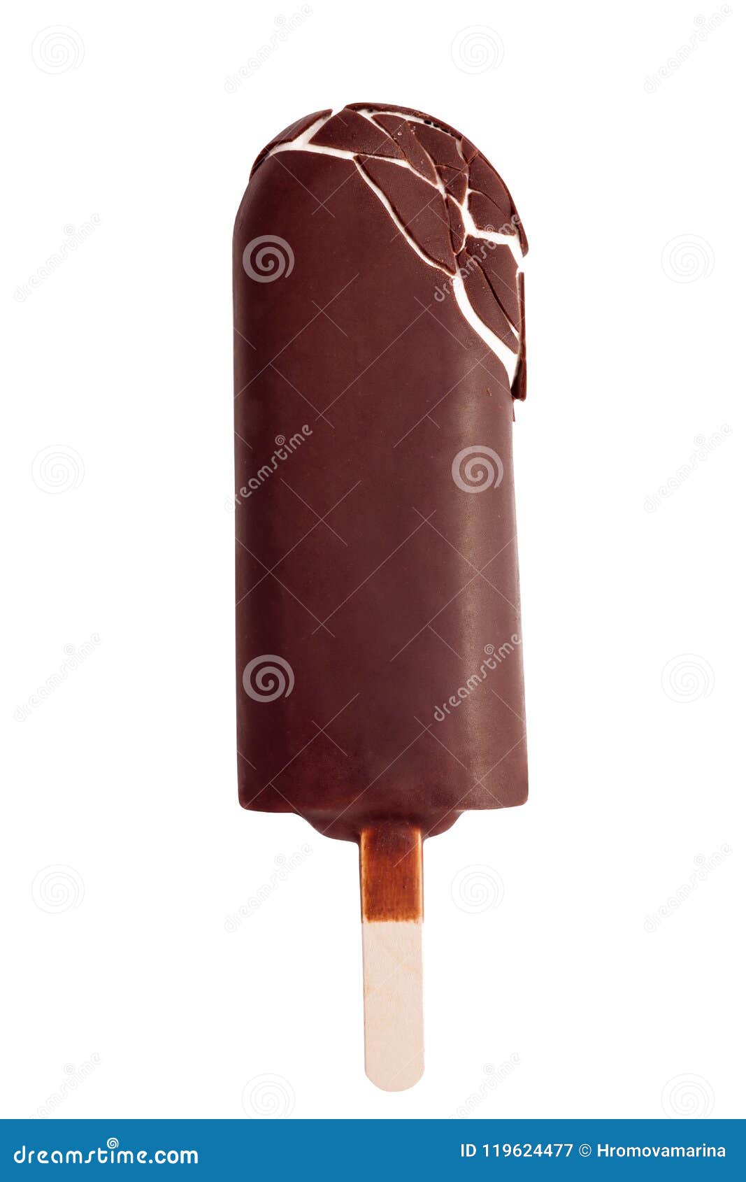 Esquimal Del Chocolate En El Palillo Aislado Imagen de archivo - Imagen ...