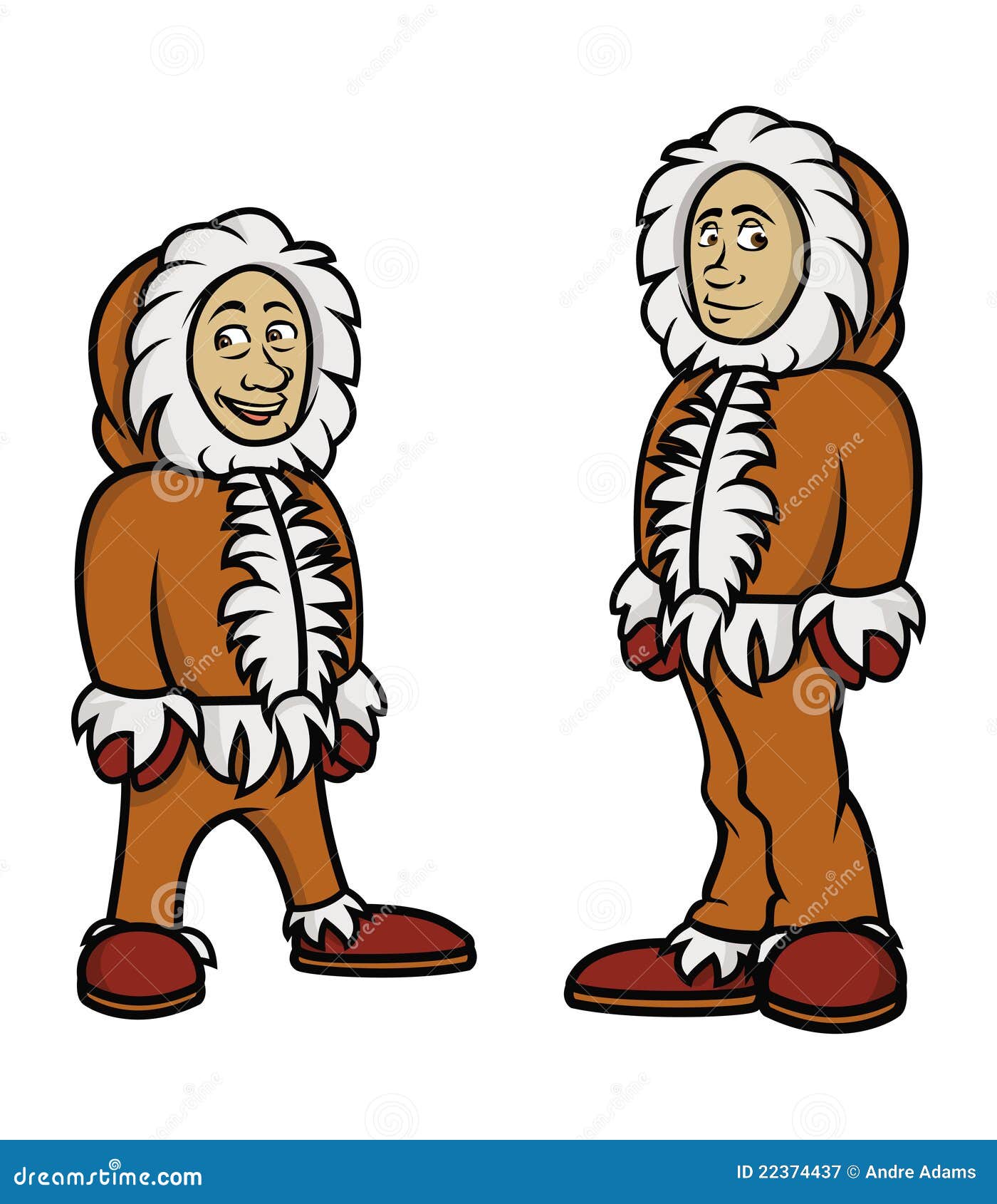 Esquimales ilustración del vector. Ilustración de historieta - 22374437