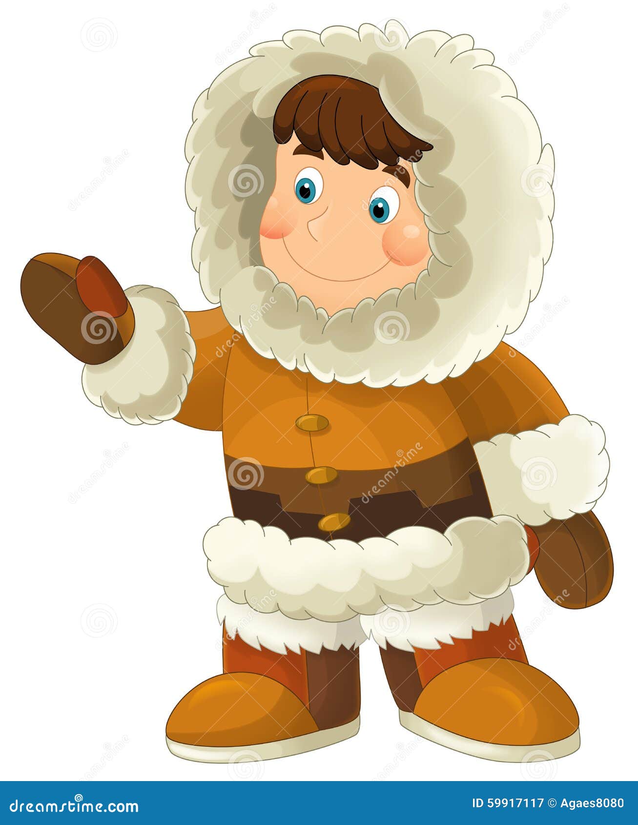 Esquimau de bande dessinée illustration stock. Illustration du enfants ...