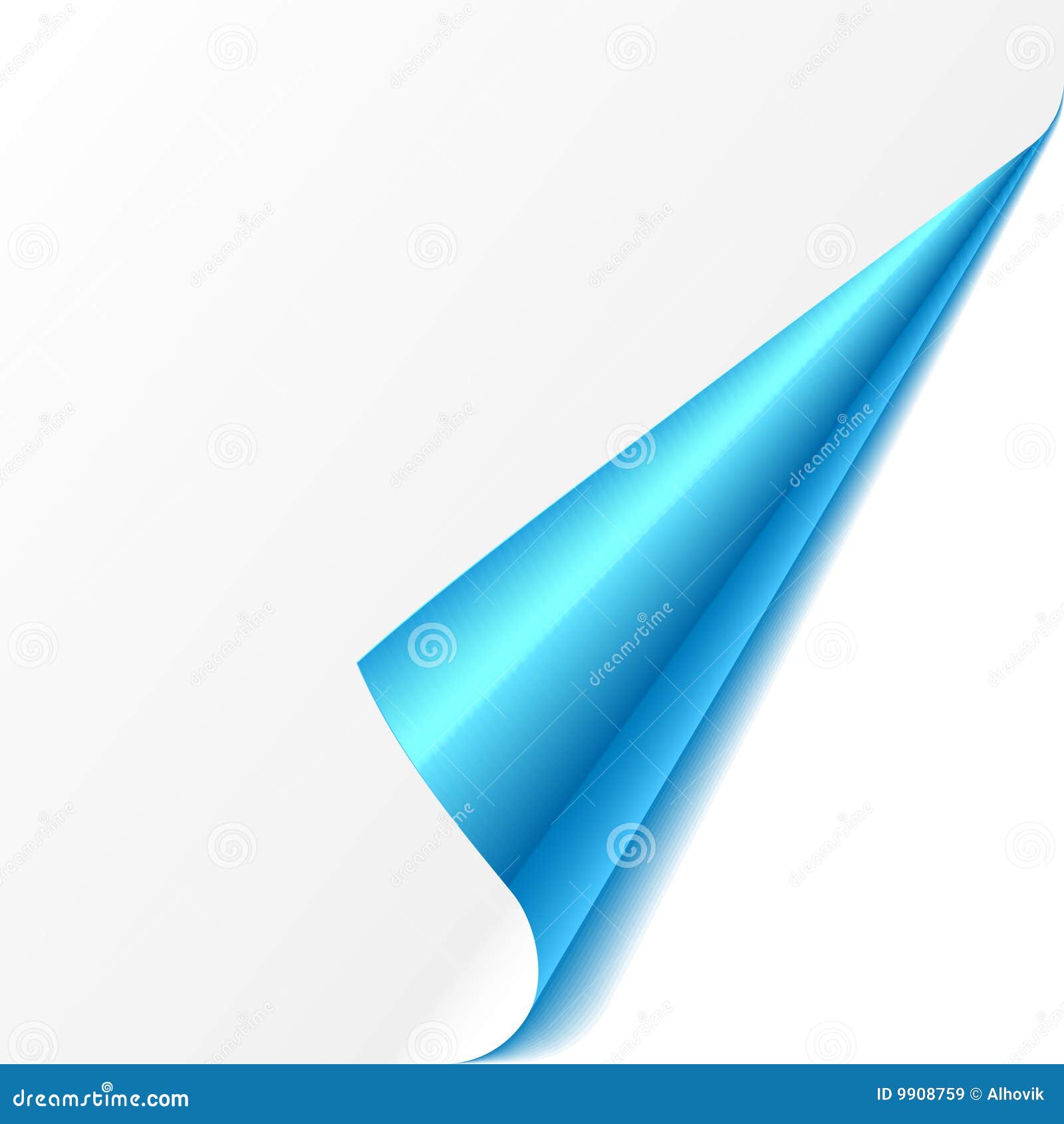 Esquina Dada Vuelta. Azul. Vector. Ilustración del Vector - Ilustración ...