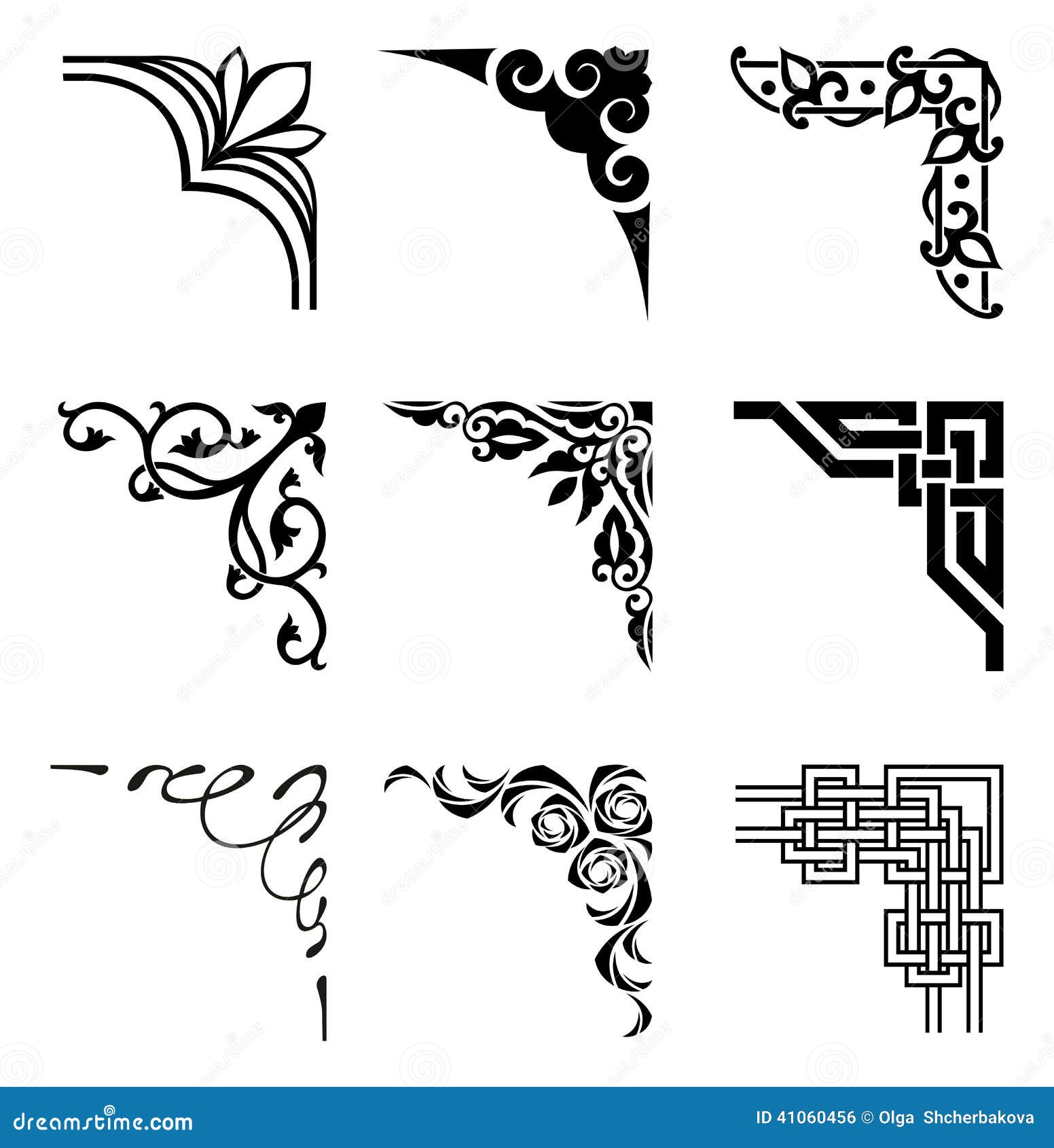 Esquinas ilustración del vector. Ilustración de enrollamiento - 41060456